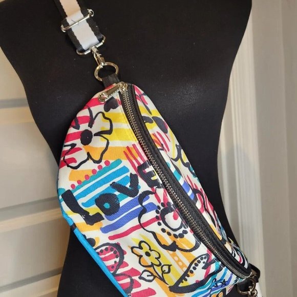 Brighton | Bags | Brighton Graffiti Nwt Love Crossbody Waist Belt Bag ...